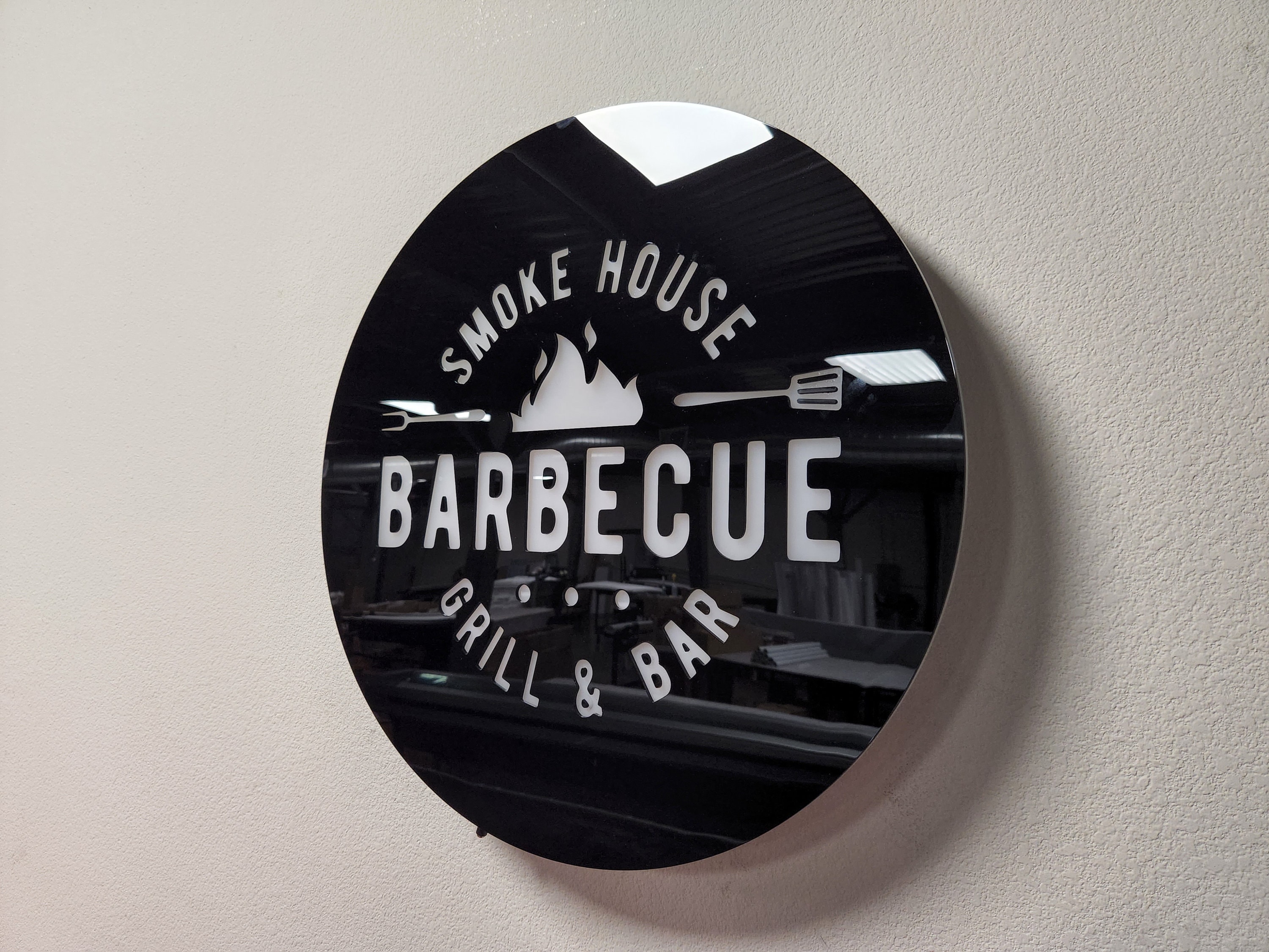 LED Circular Sign - Backlit and Frontlit - Etsy