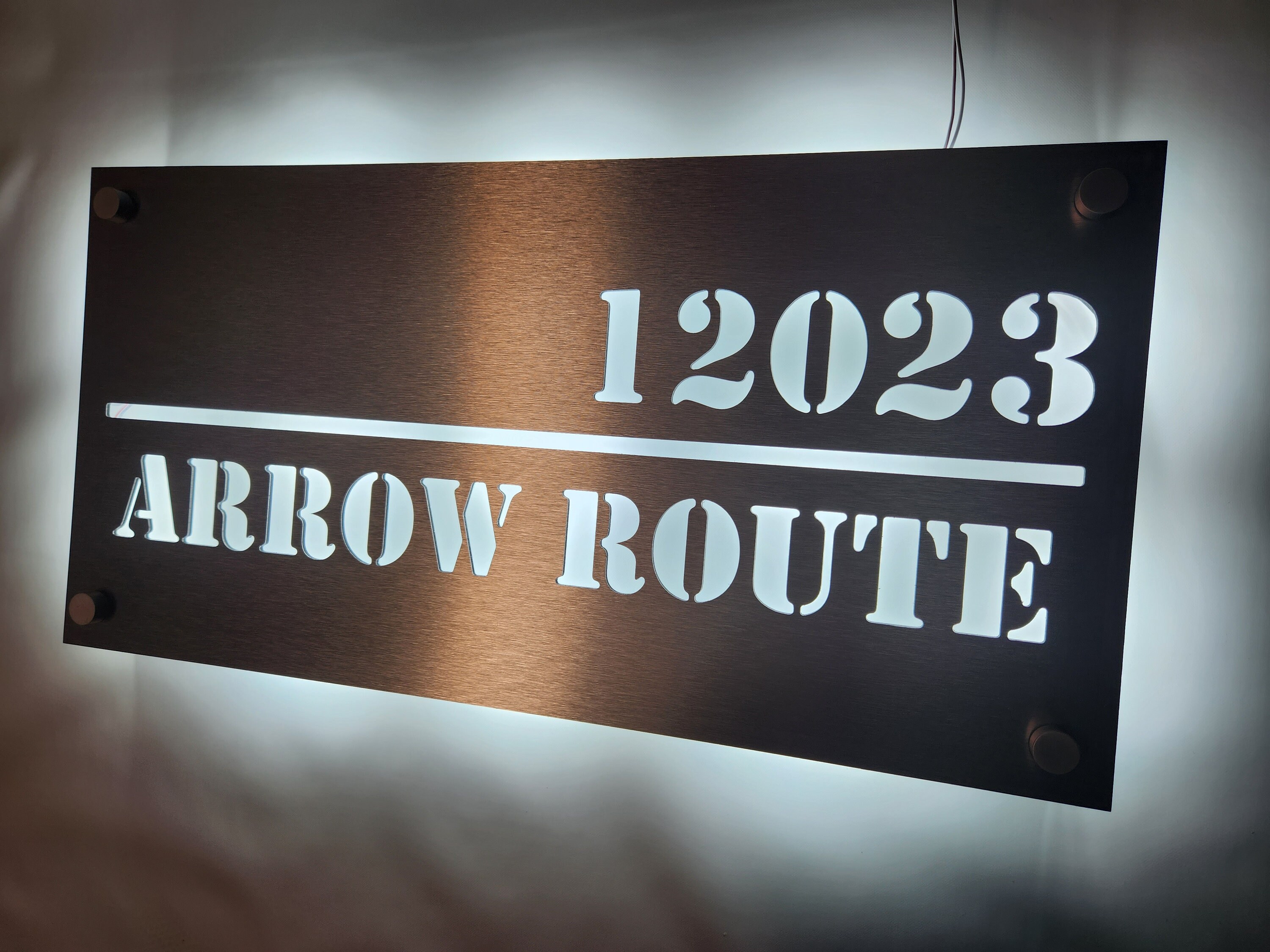 LED Stencil Cut Sign With Standoffs - Etsy