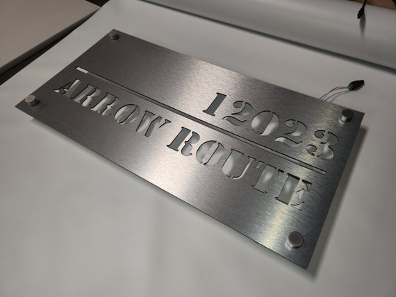 LED Stencil Cut Sign With Standoffs - Etsy
