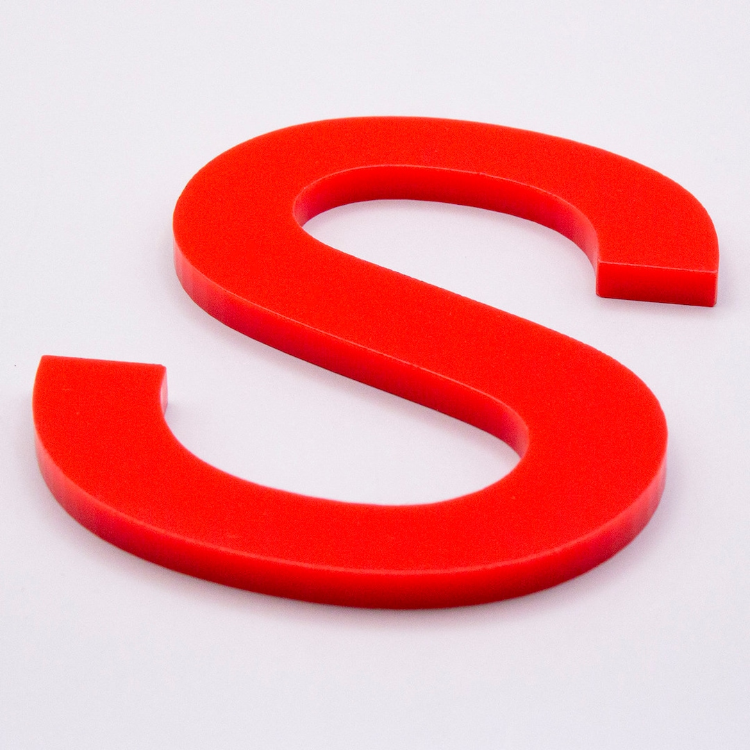 Red Acrylic Letter - 1/8" (3mm) Thick - Etsy