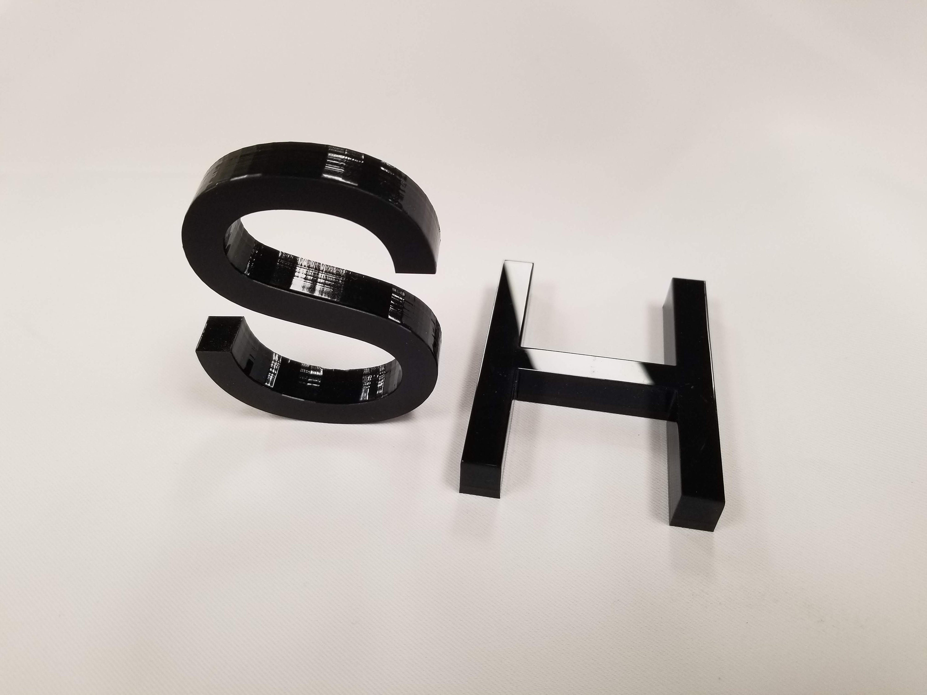 Black Acrylic Letter - 1/4" (6mm) Thick - Etsy