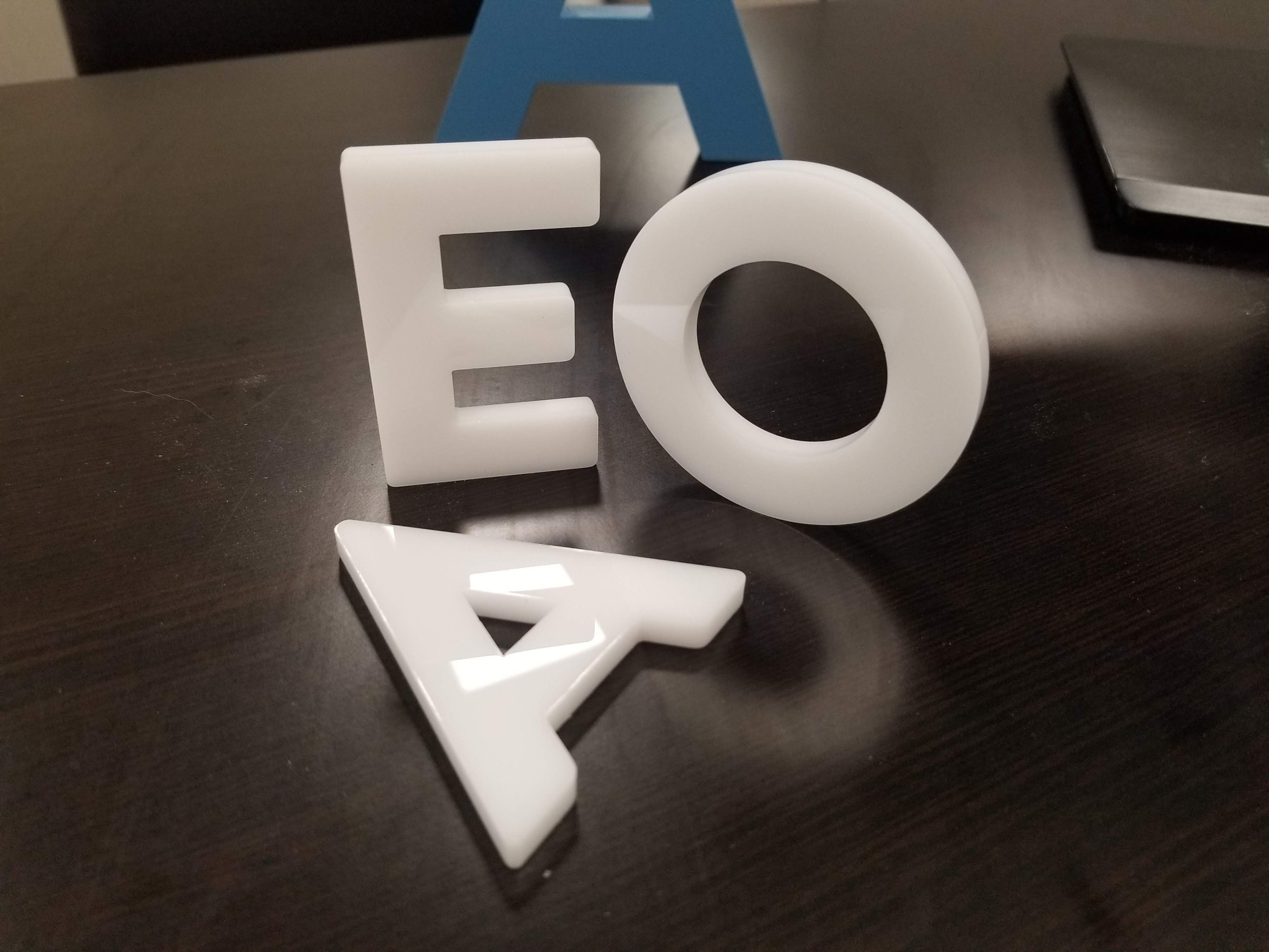 White Acrylic Letter - 1/8" (3mm) Thick - Etsy