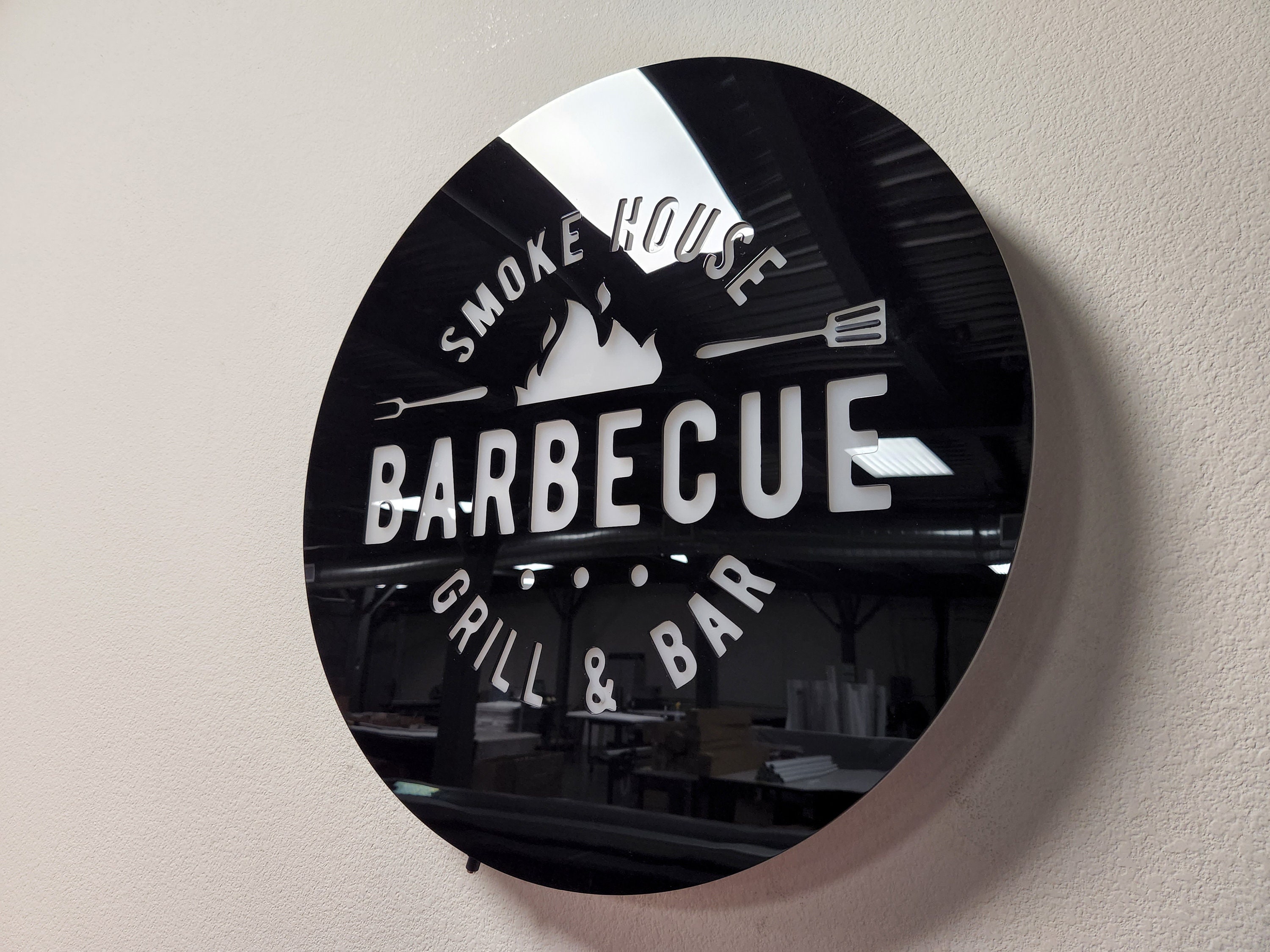 LED Circular Sign - Backlit and Frontlit - Etsy
