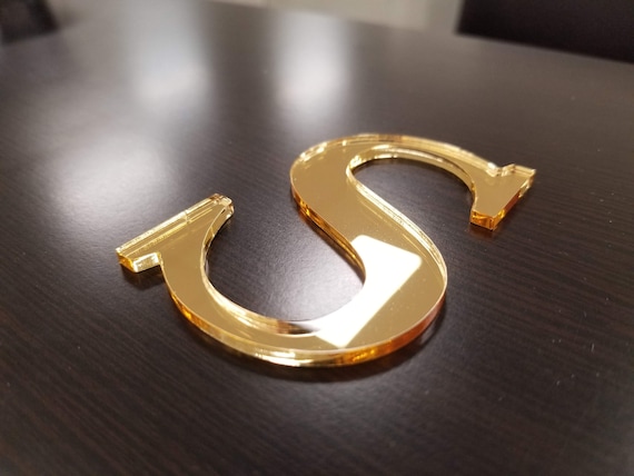 Mirror Gold Acrylic Letter 1/4 6mm Thick | Etsy