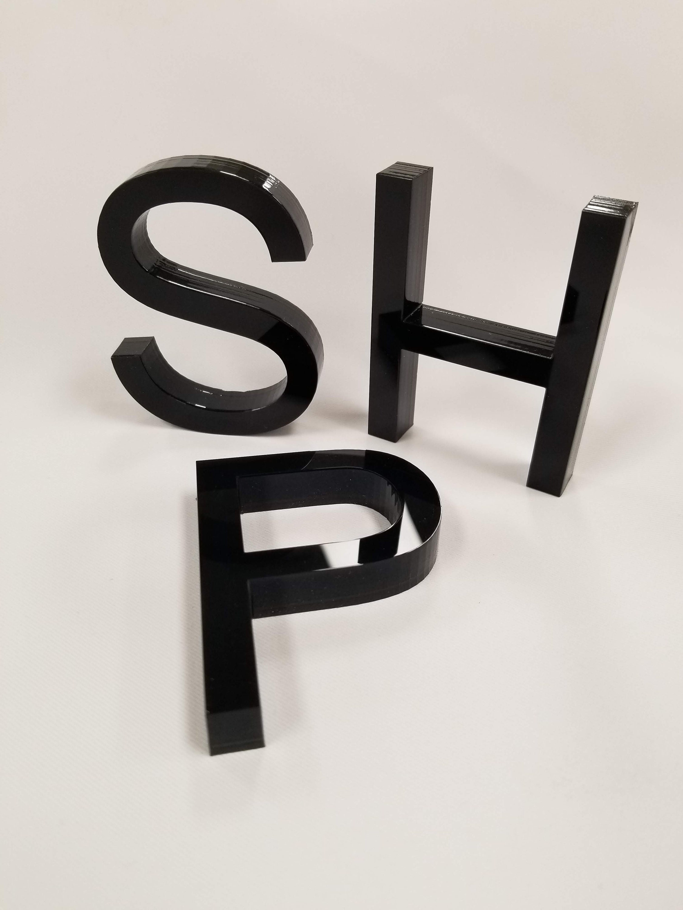 Black Acrylic Letter 1/8 3mm Thick - Etsy