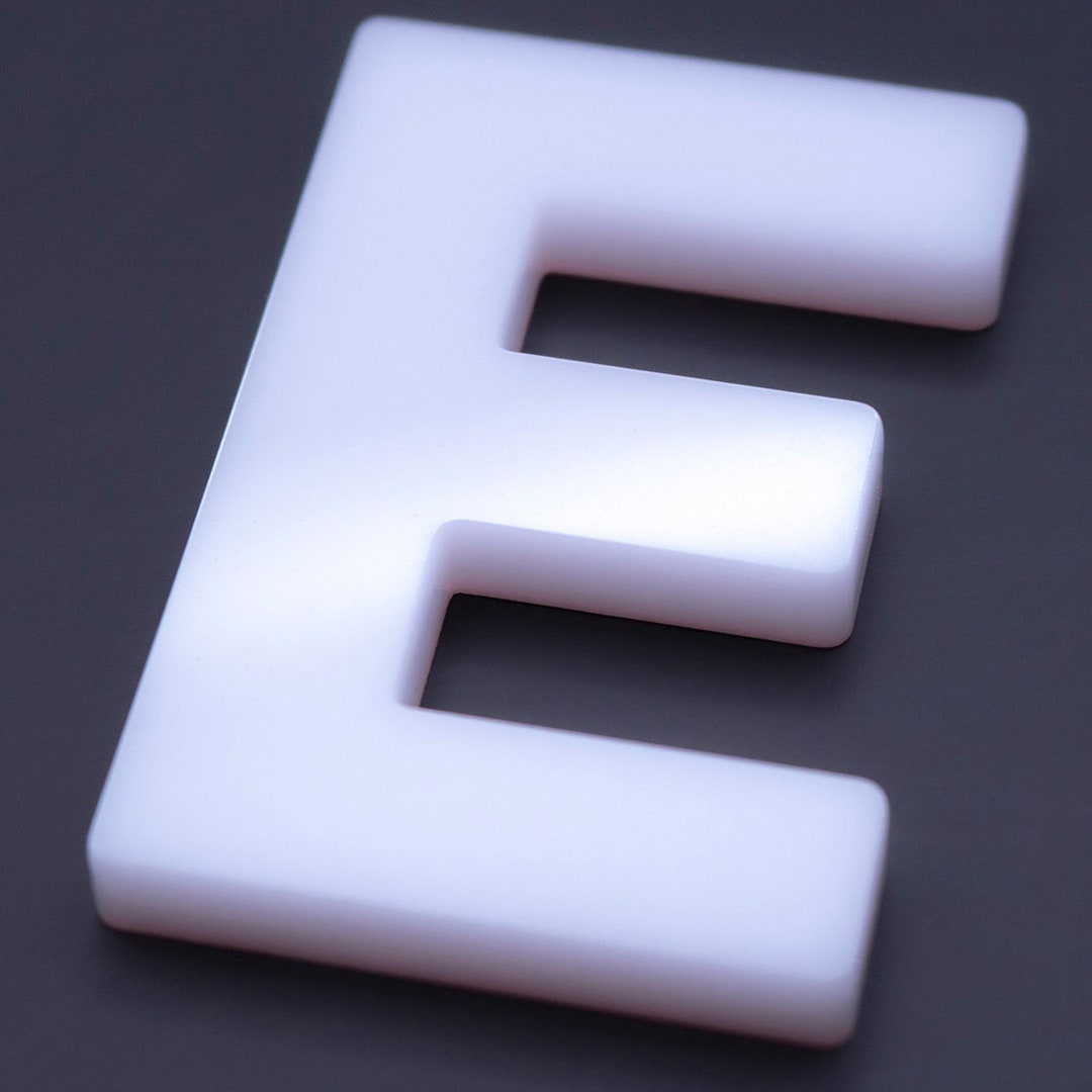 White Acrylic Letter - 1/4" (6mm) Thick - Etsy