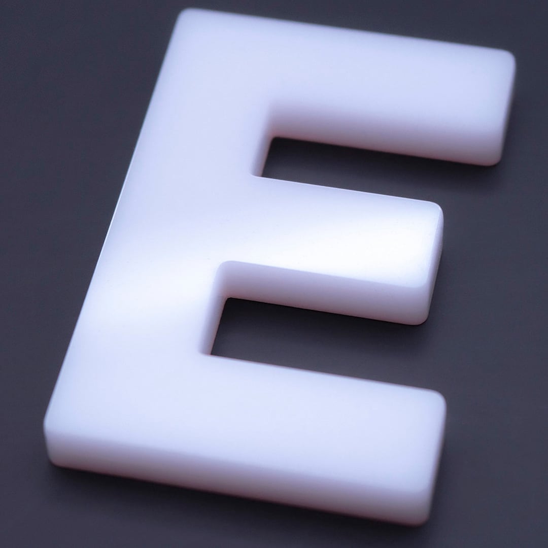 White Acrylic Letter - 1/2" (12mm) Thick - Etsy