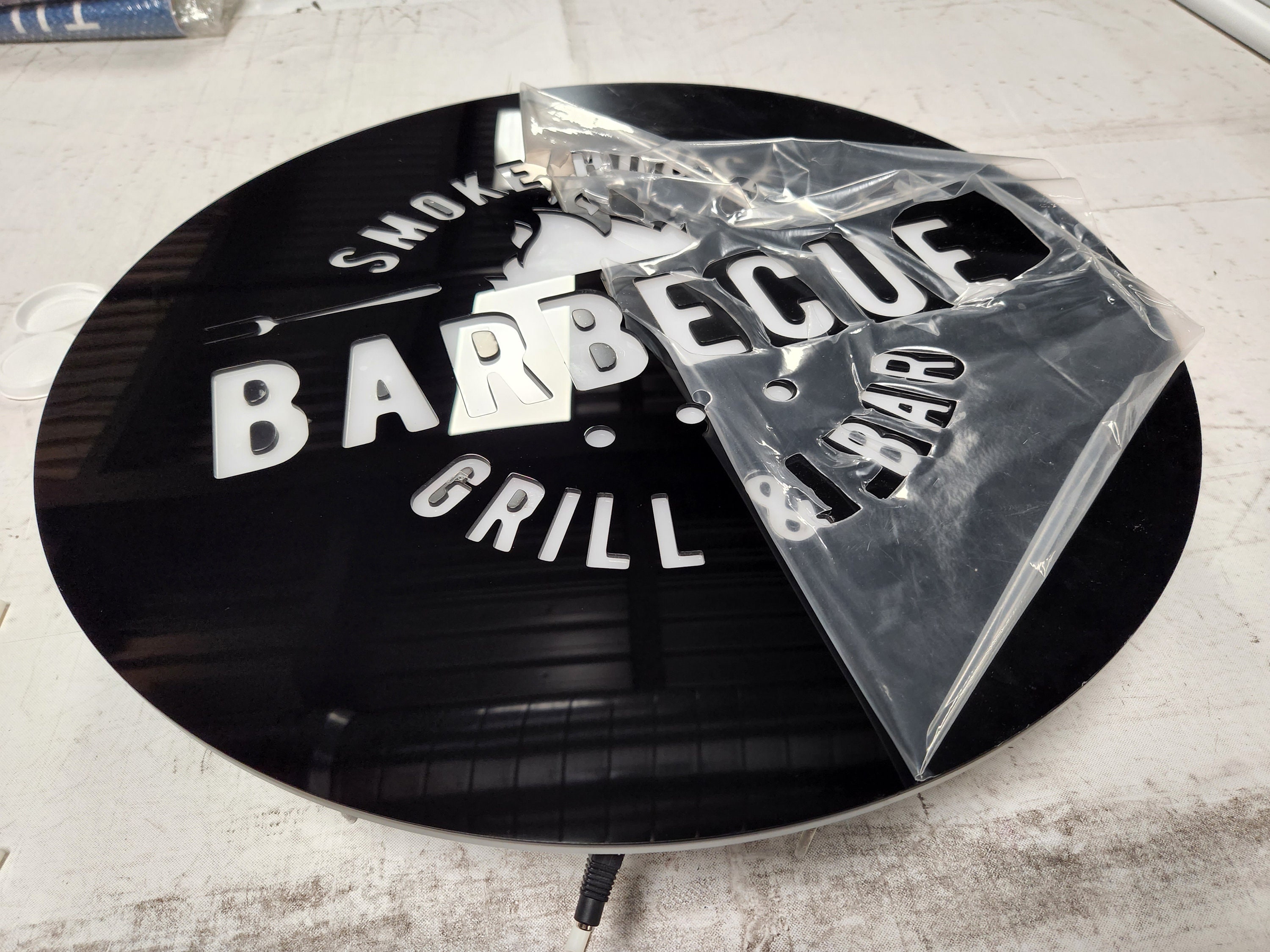 LED Circular Sign - Backlit and Frontlit - Etsy