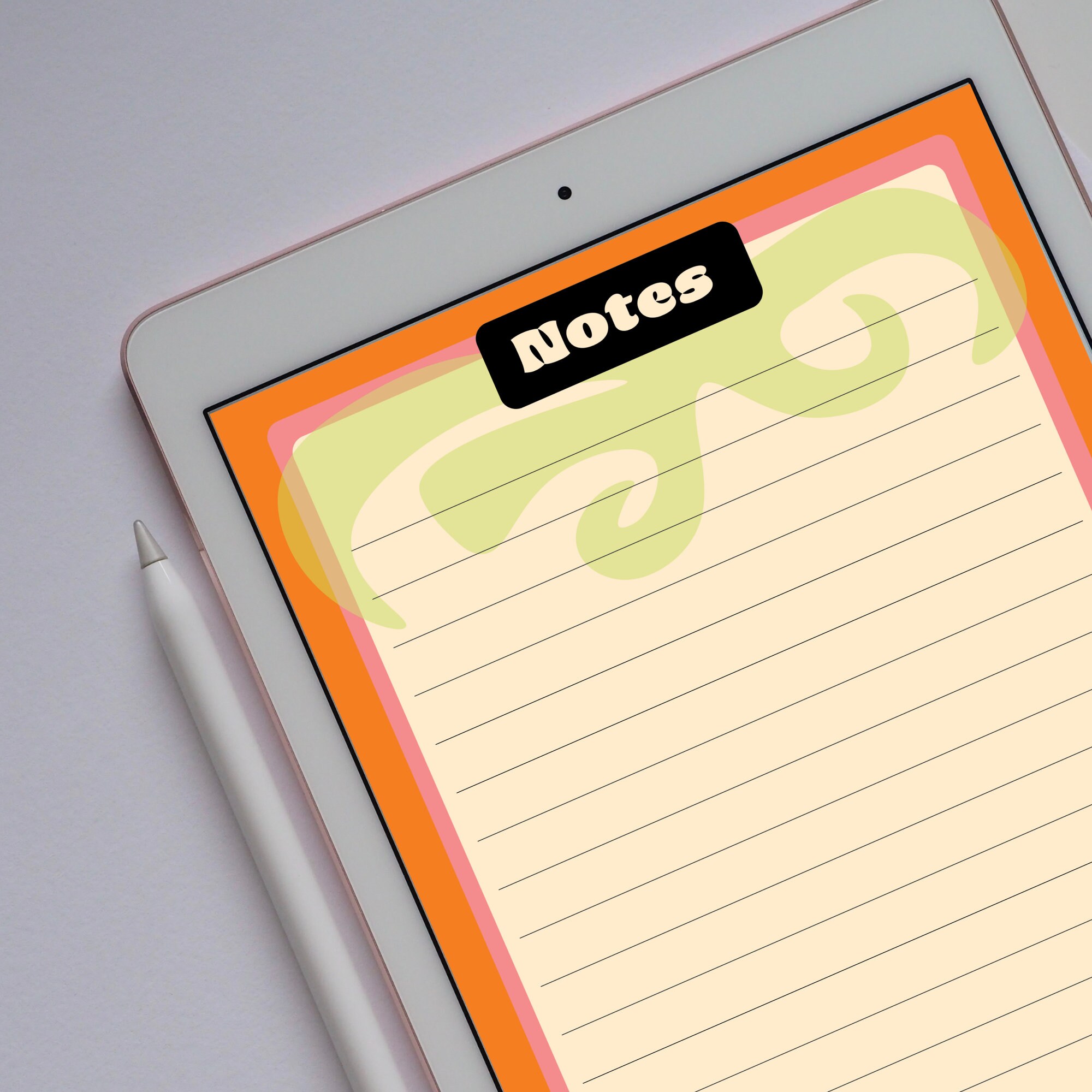 Retro Note Pages, Digital Memo Pages, Aesthetic Stationery, Goodnotes ...