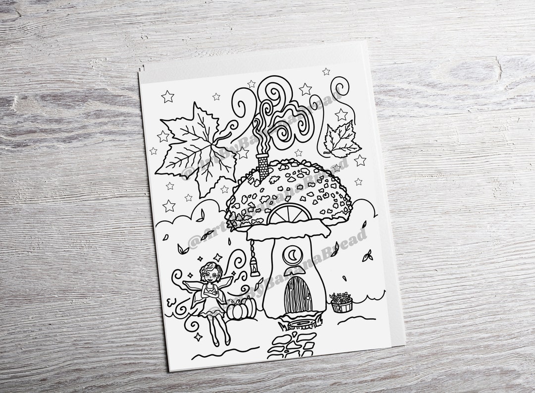 Instant Download Printable Coloring Page: Autumn the Fairy and Her ...