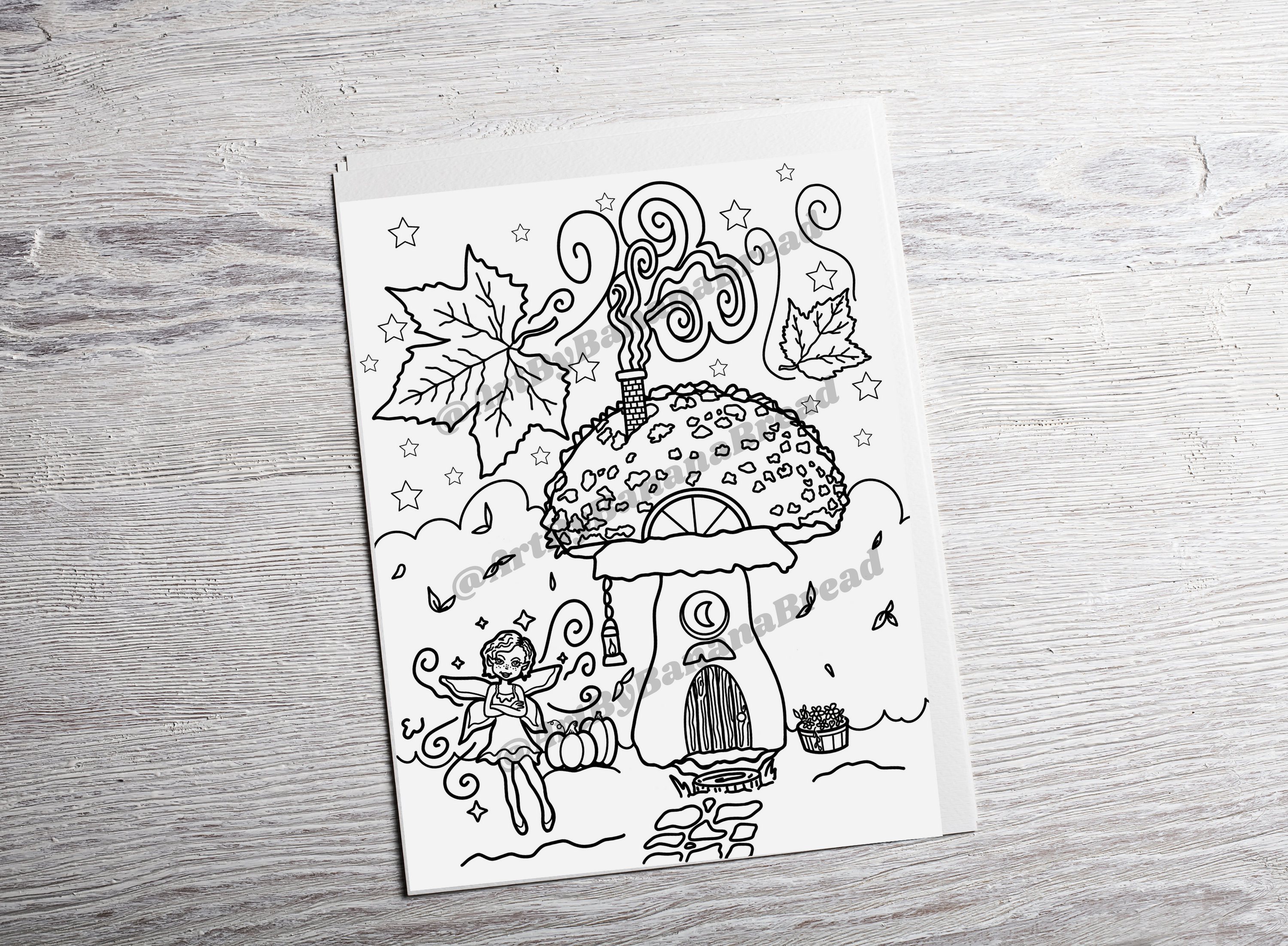 Instant Download Printable Coloring Page: Autumn the Fairy and Her ...