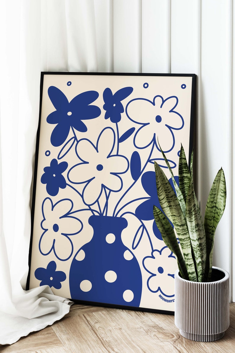 CUTE LOVELY FLOWERS Printable Wall Art Digital Print Graphic Wall Art ...