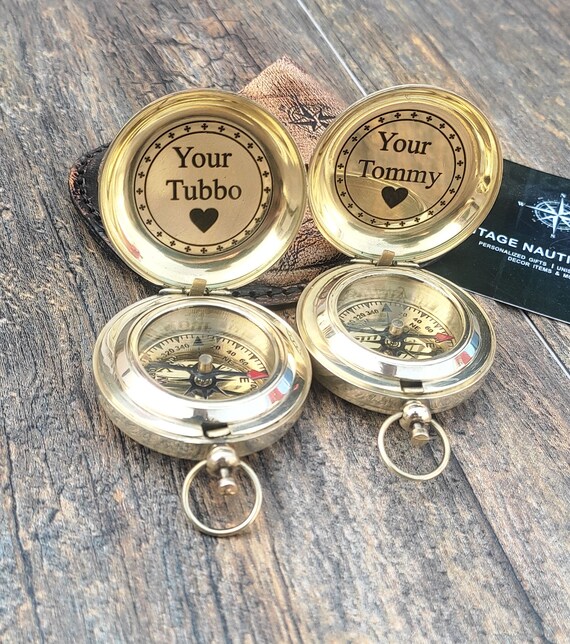 Brass Compass Your Tommy Your Tubbo Compass Birthday Gifts - Etsy