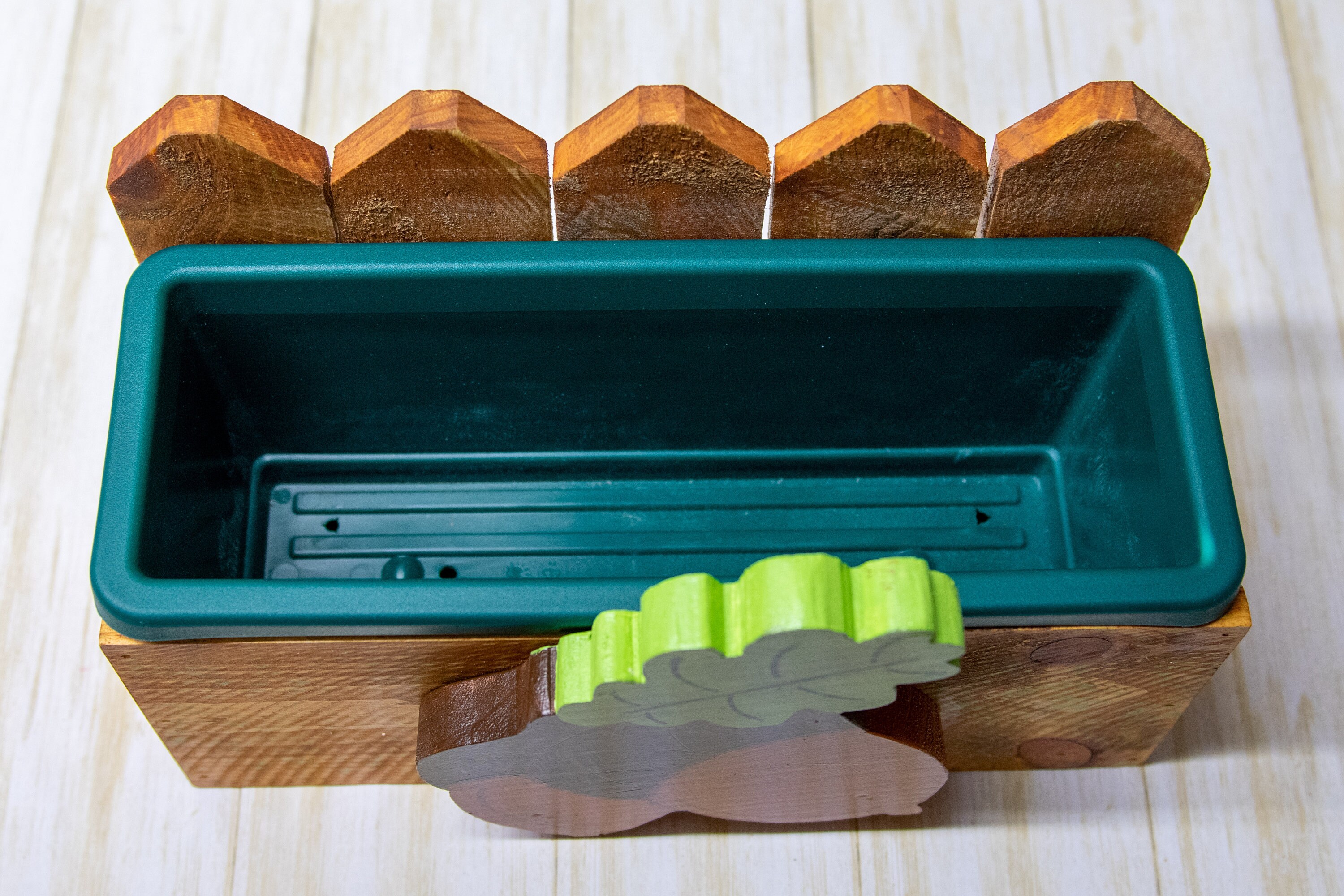 Wood Planter Flower Box Hand Painted Acorn Decor Outdoor - Etsy