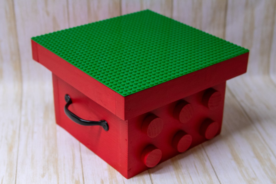 Building Block Storage, Play and Build, Wood Toy Bin, Box for Blocks ...