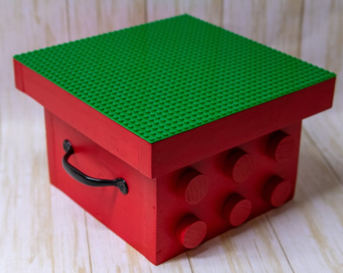 Building Block Storage, Play and Build, Wood Toy Bin, Box for Blocks ...