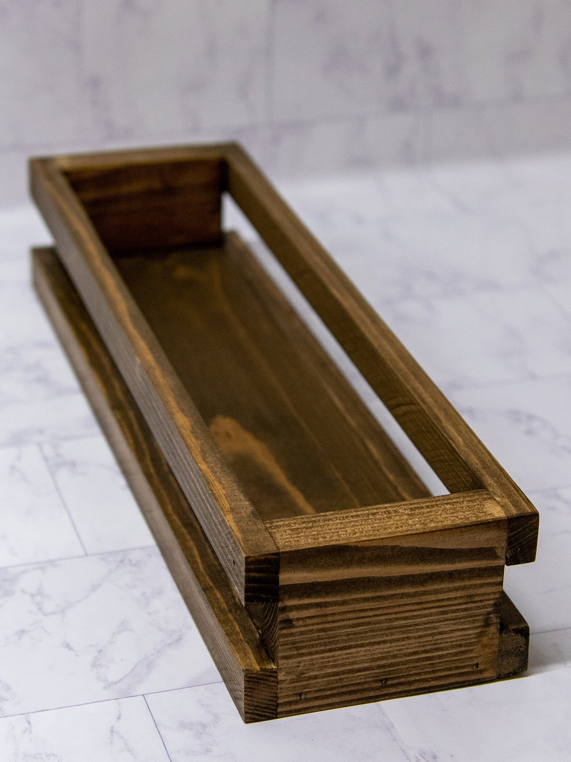 Seasoning Tray Rustic Wood Crate Countertop Display Kitchen - Etsy