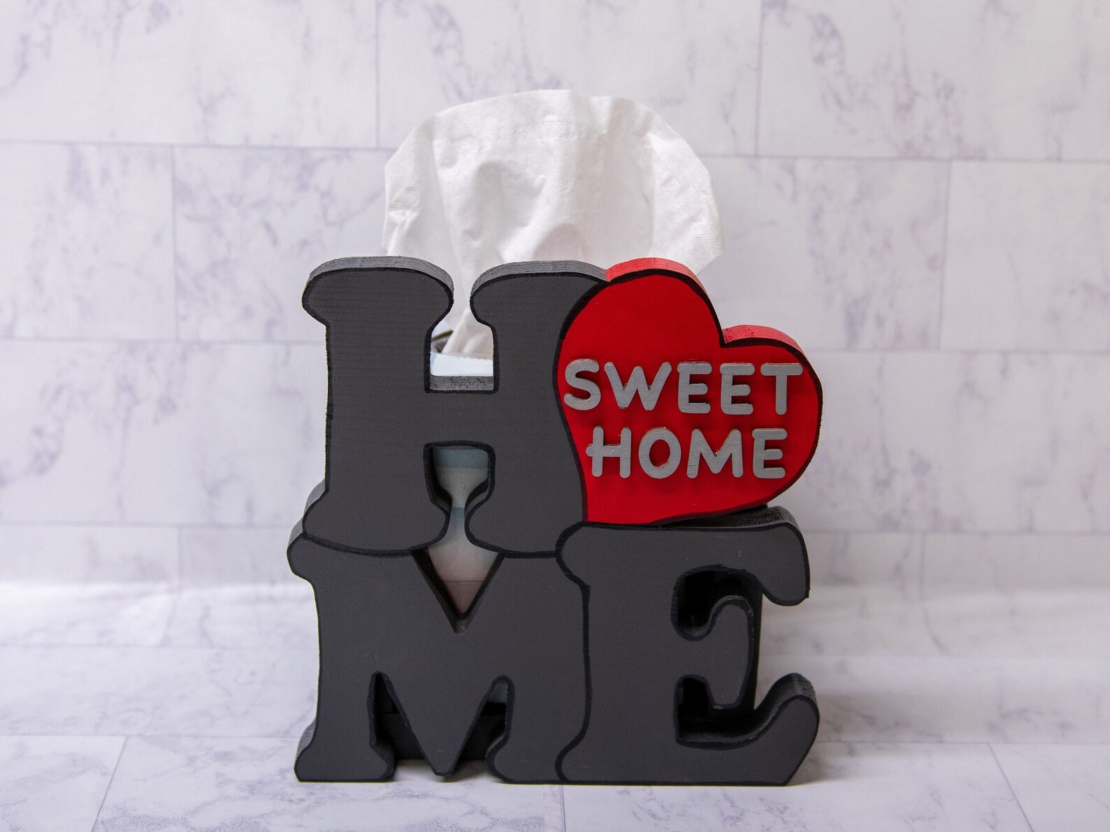 Tissue Box Holder, Square Tissue Display, Home Sweet Home, Wooden Cube ...