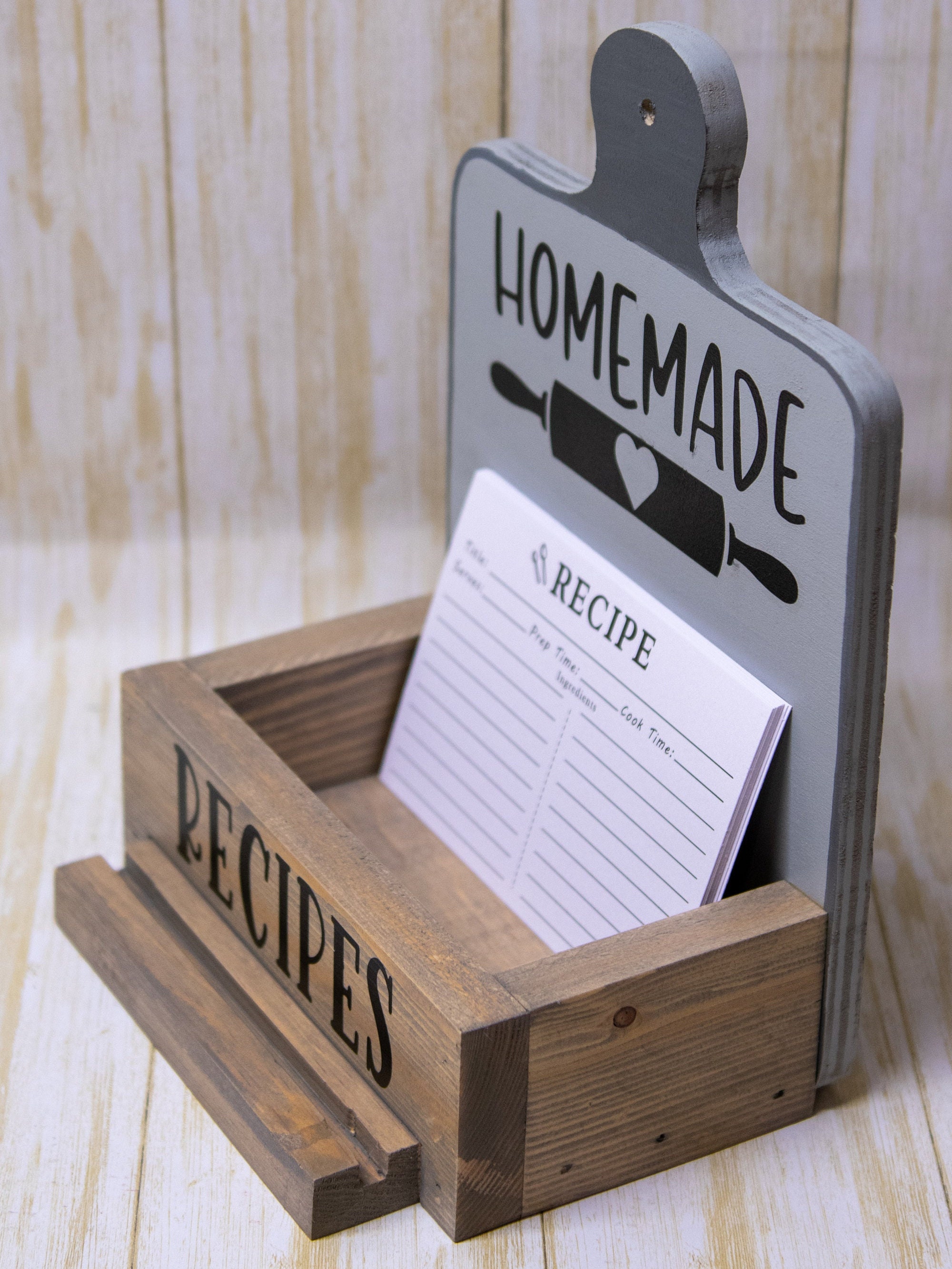 Recipe Card Holder 4x6 Recipe Card Stand Recipe Keeper - Etsy