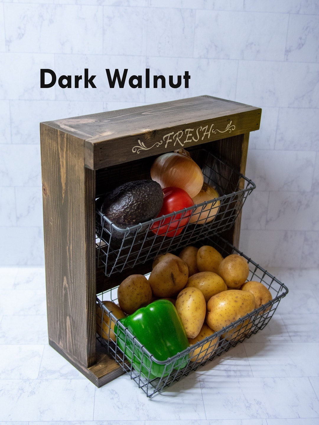 Fruit and Vegetable Storage Basket, Countertop Display, Kitchen ...