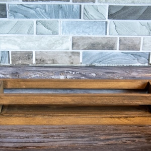 Seasoning Tray, Rustic Wood Crate, Countertop Display, Kitchen Counter ...