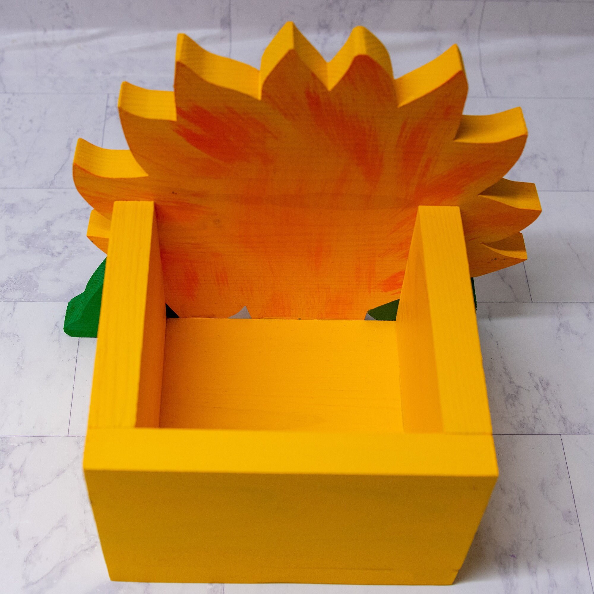 Tissue Box Holder, Square Tissue Display, Wooden Cube, Sunflower Decor ...