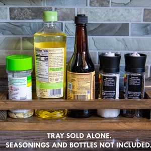 Seasoning Tray, Rustic Wood Crate, Countertop Display, Kitchen Counter ...