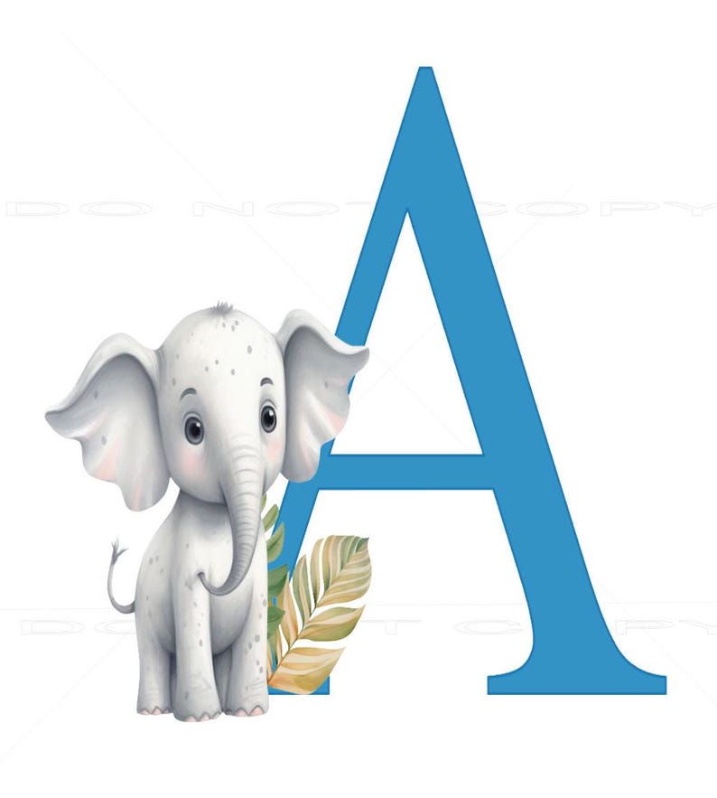 Animals Alphabet PNG Files, Jungle Themed Letters, Cute Animals Doodle ...