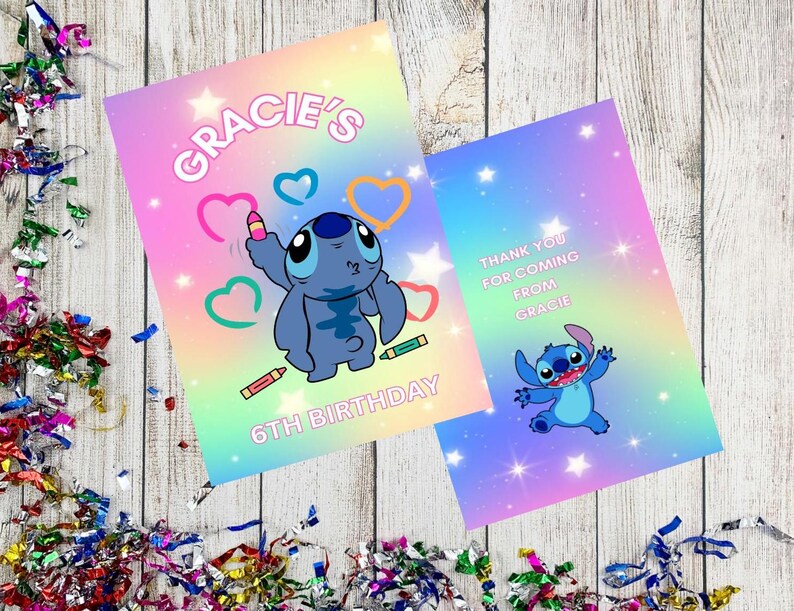 Stitch Coloring Book - Personalised Coloring Book - Stitch Party ...