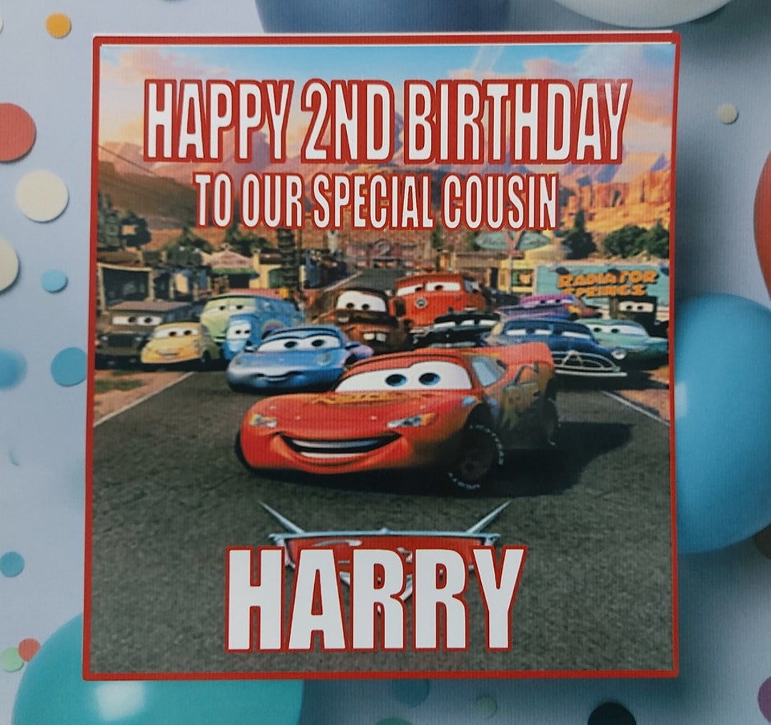PERSONALISED Lightning Mcqueen BIRTHDAY CARD - Etsy