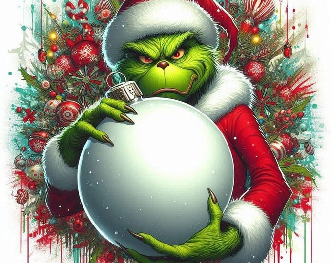 Festive Grinch Baubles Clipart - Perfect for Christmas Crafts and ...