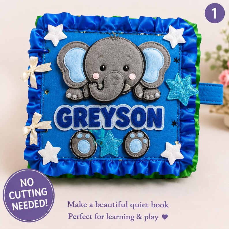 Pre-cut Felt Quiet Book Sewing Kit | Beginner Friendly Craft Project - Etsy