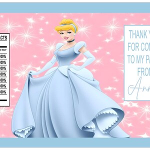Cinderella Themed Editable Chip Bag Canva Template, for Birthday ...