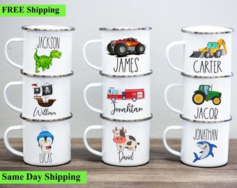 Personalized Mug for Kids, Hot Chocolate / Coffee Mug for Boys, Kids ...