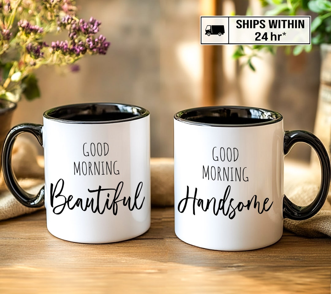 Couple Coffee Mugs, Good Morning Matching Coffee Cup, Boyfriend ...