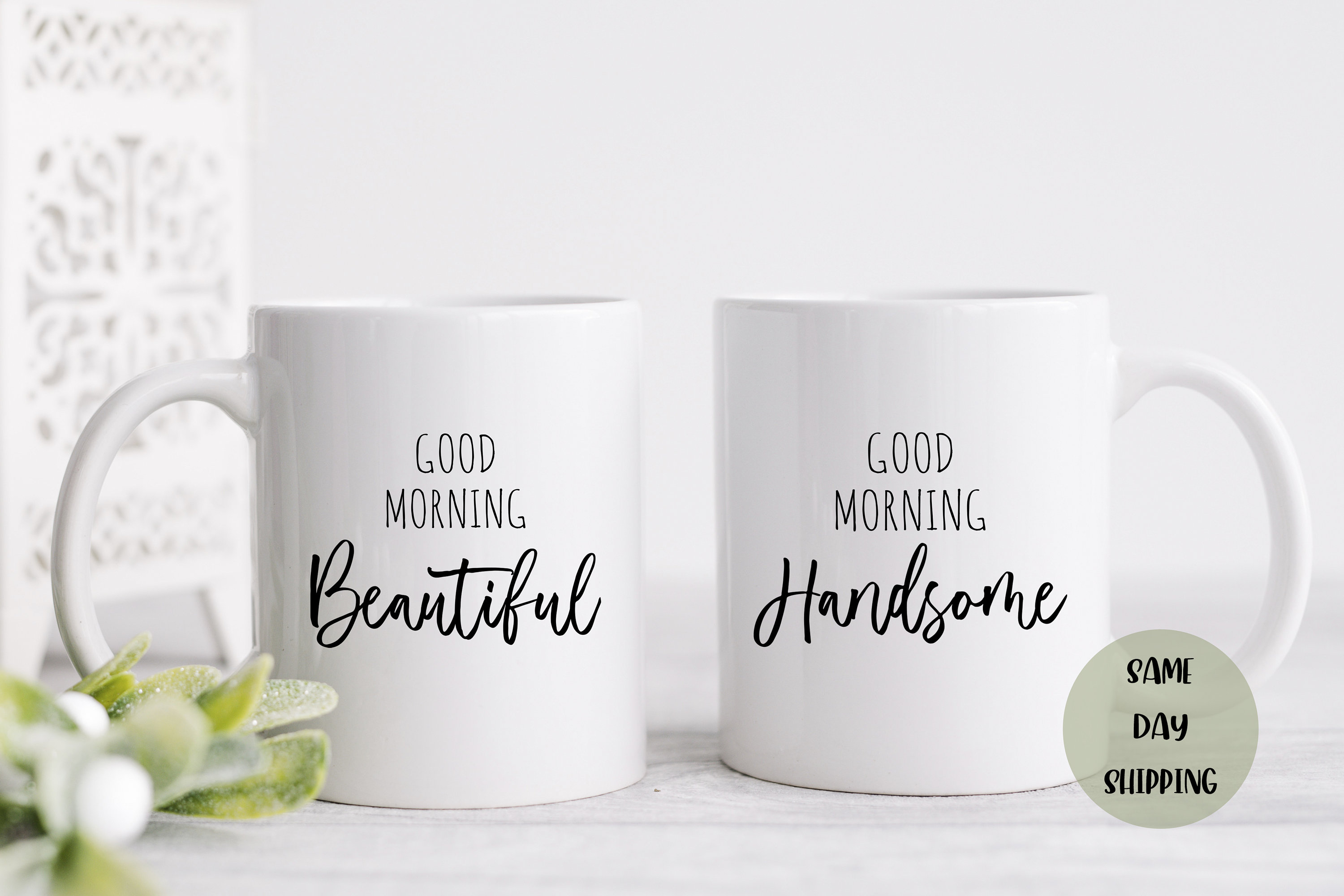 Couple Coffee Mugs Good Morning Matching Coffee Cup | Etsy