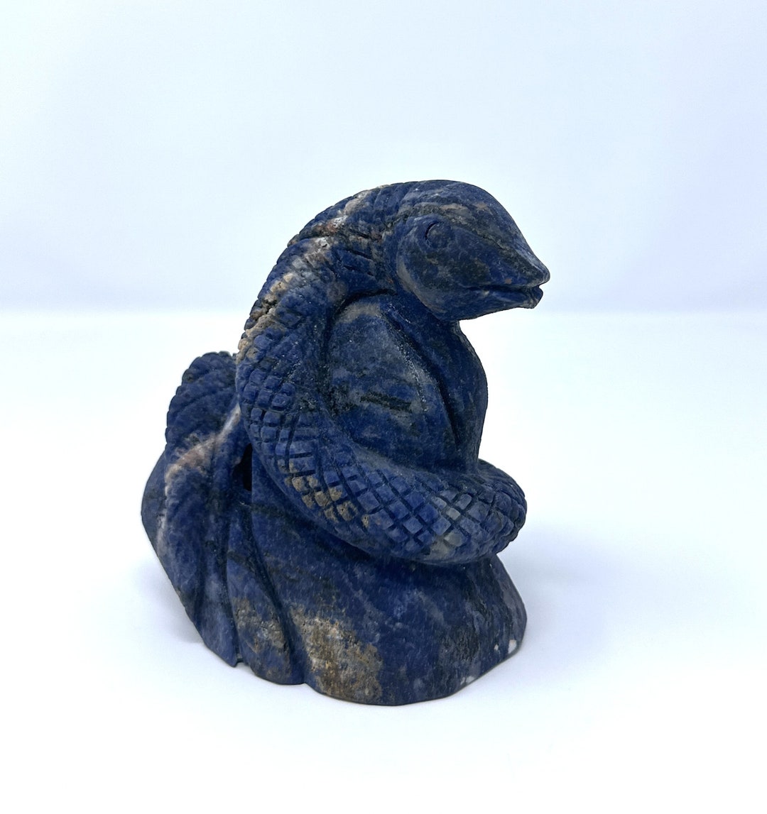 Sodalite Snake, Sodalite Craving, Snake Lover Gift, Crystal Carving ...