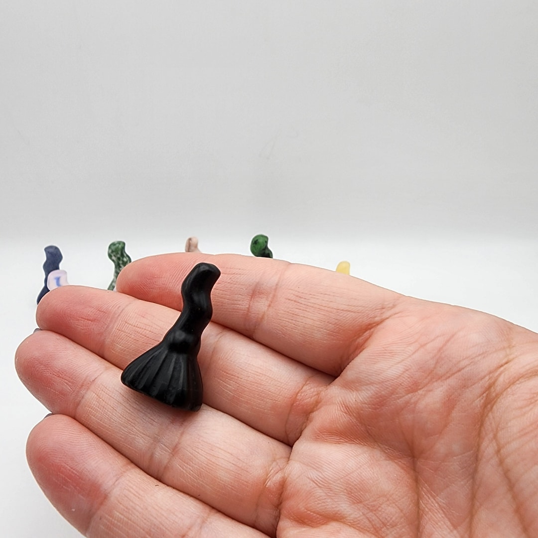 MINI Crystal Witch Broom, Crystal Broom, Obsidian Broomcrystal ...