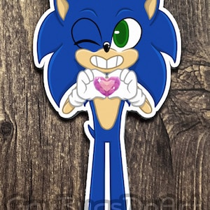 3" Sonic Characters Heart Piece Water Resistant Stickers - Etsy