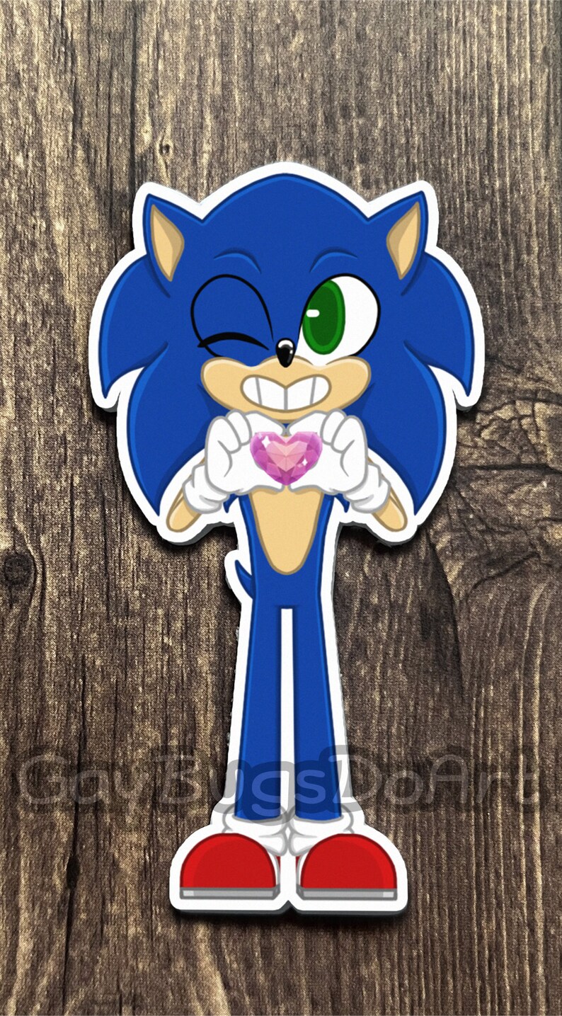 3 Sonic Characters Heart Piece Water Resistant Stickers - Etsy