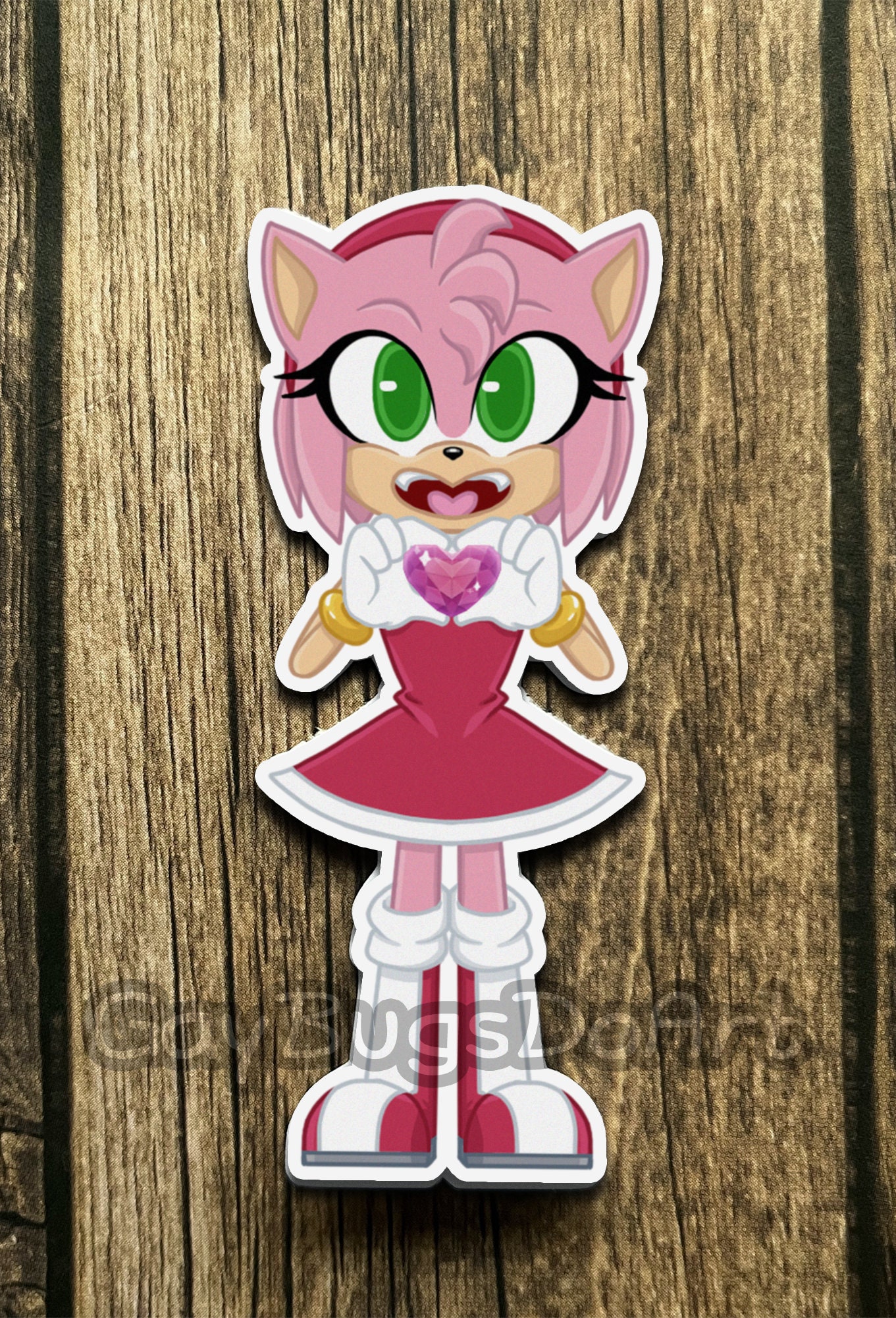 3 Sonic Characters Heart Piece Water Resistant Stickers - Etsy