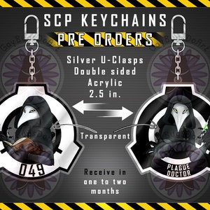 SCP || Fan Made Clear Acrylic Keychains || Double Sided 2.5" - Etsy