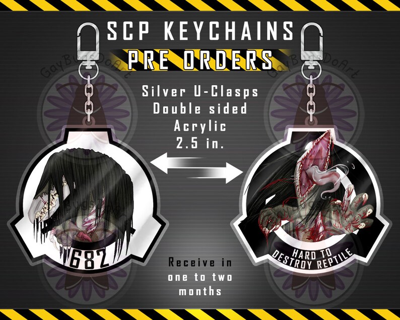 SCP || Fan Made Clear Acrylic Keychains || Double Sided 2.5" - Etsy