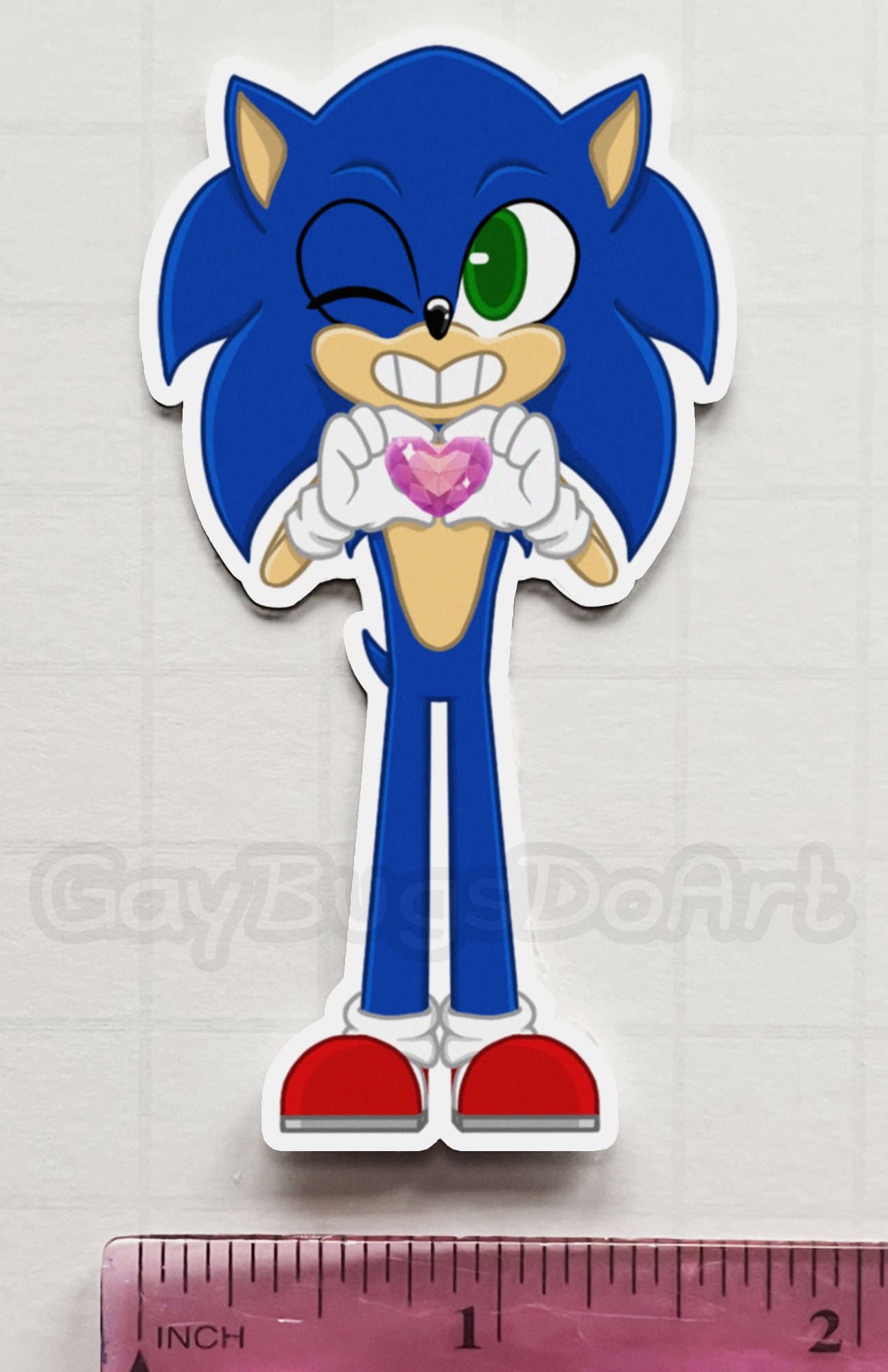 3 Sonic Characters Heart Piece Water Resistant Stickers - Etsy