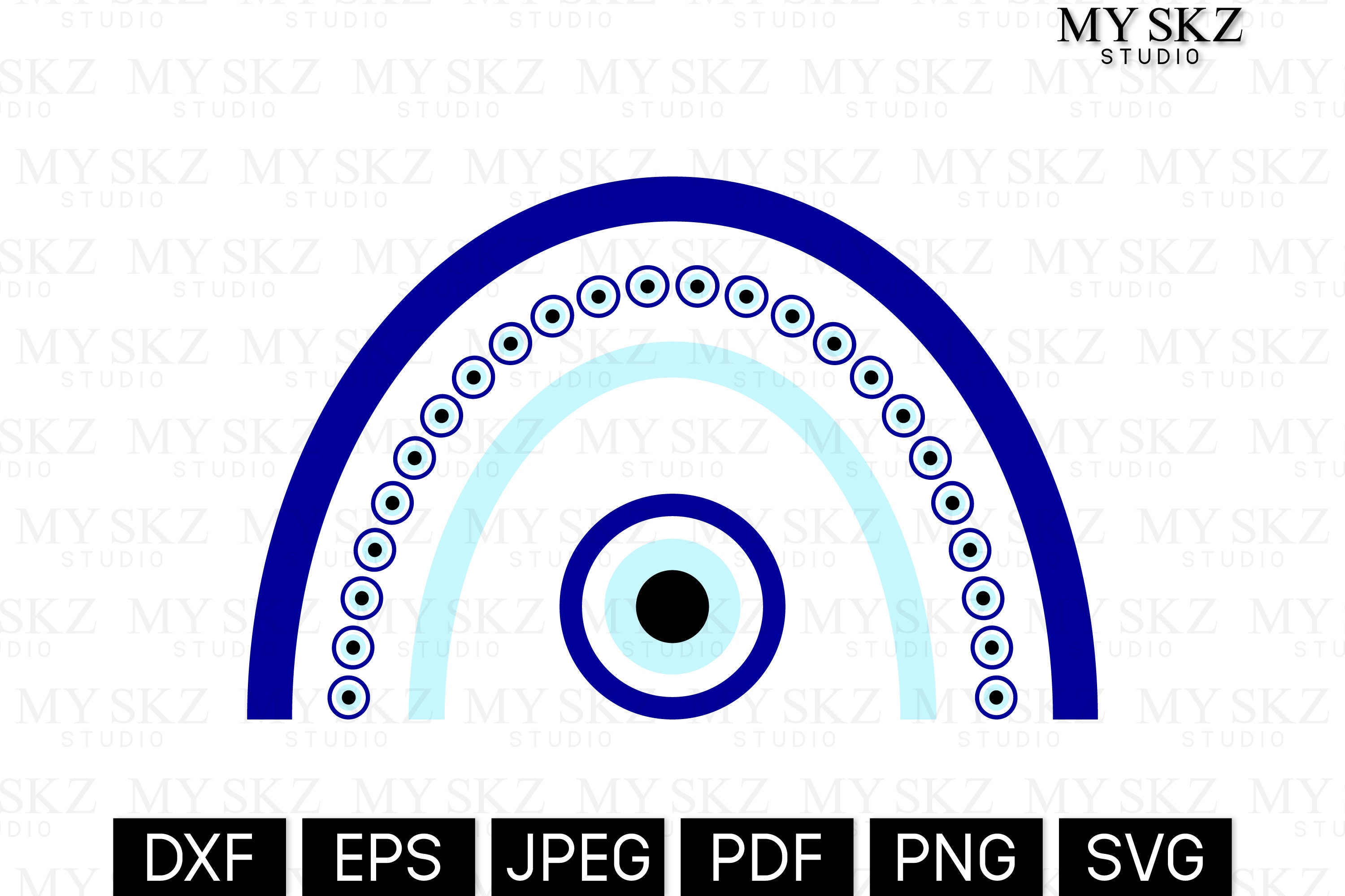 Evil Eye Rainbow Dxf, Eps, Jpeg, Pdf, Png, Svg Instant Digital Download ...