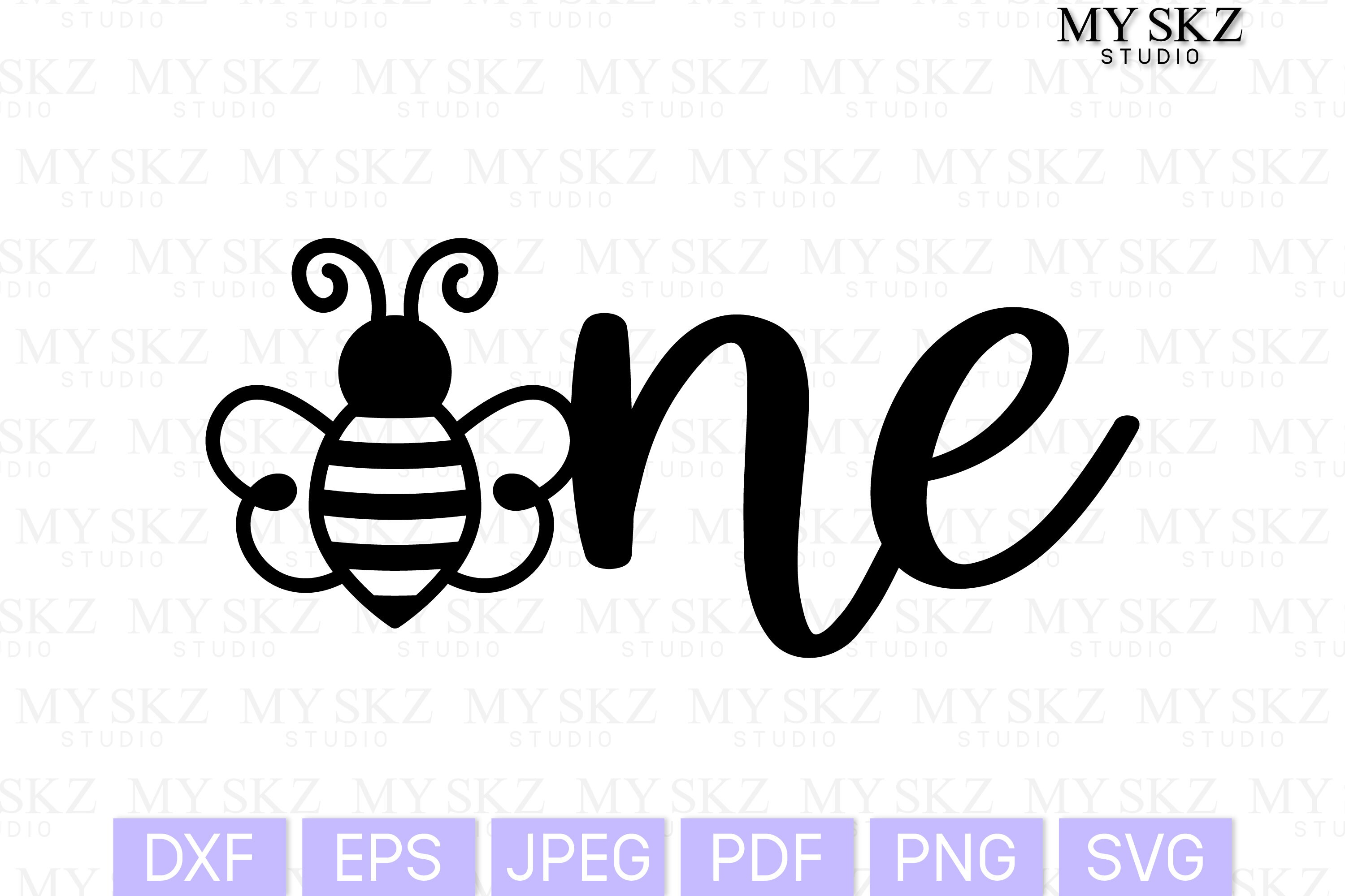 Bee One Birthday Cake Topper Dxf, Eps, Jpeg, Pdf, Png, Svg Instant ...