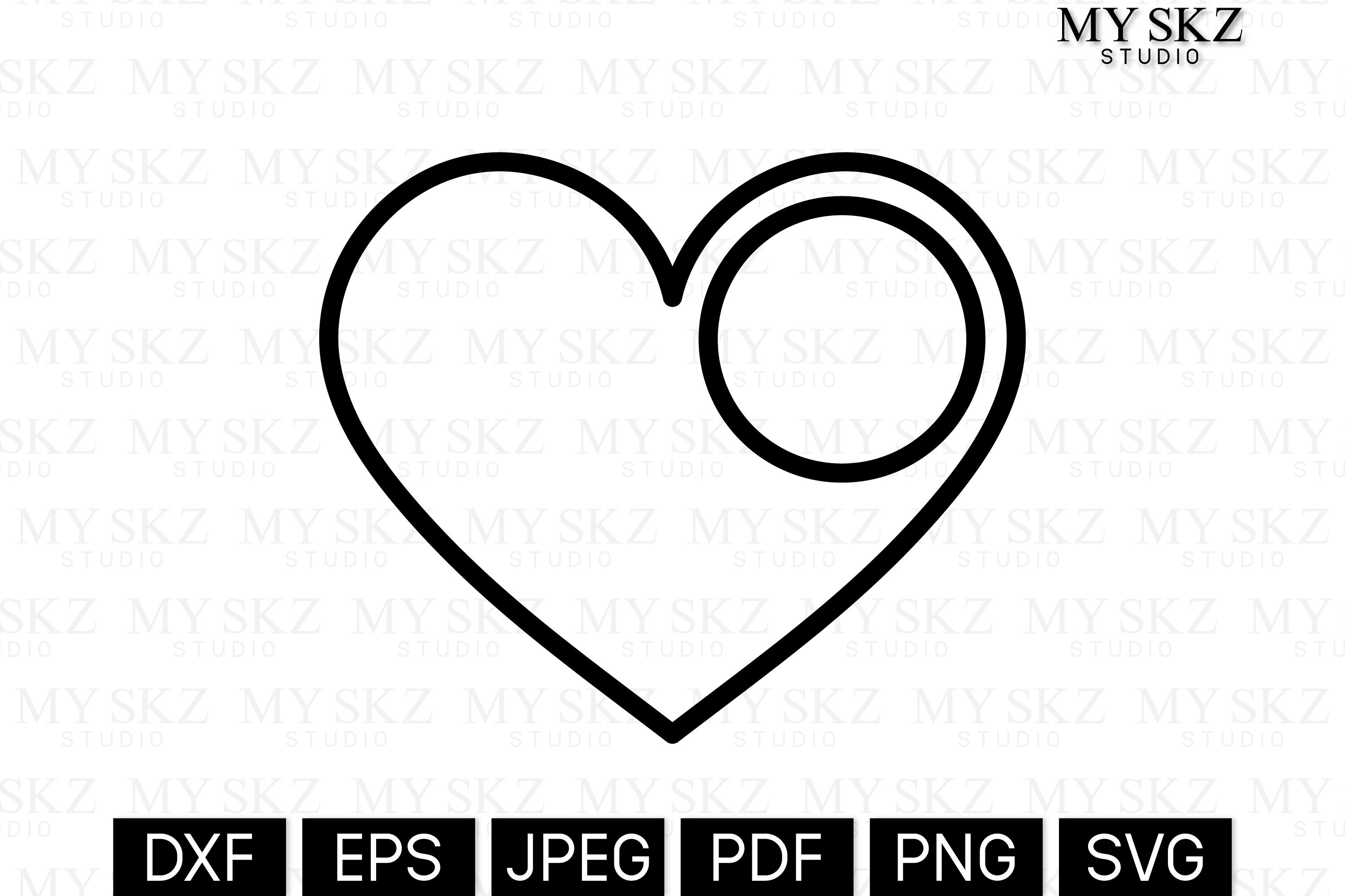 Heart Split Monogram Bundle Dxf Eps Jpeg Pdf Png Svg - Etsy