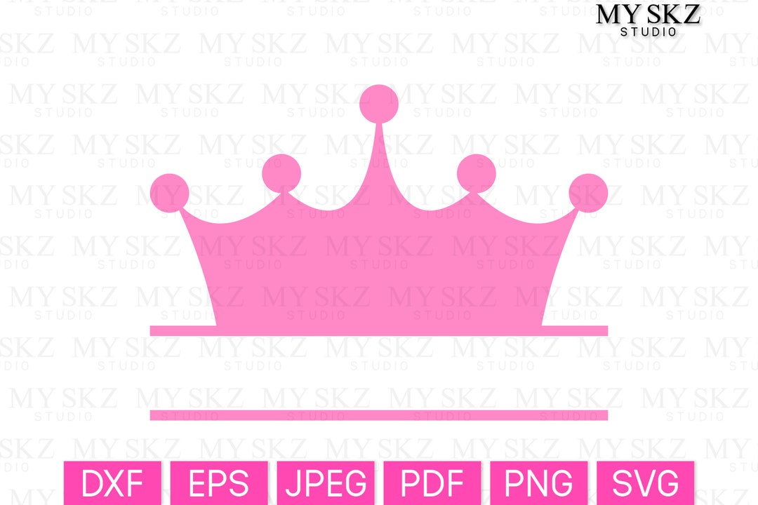 Crown Split Monogram Dxf Eps Jpeg Pdf Png Svg Instant - Etsy
