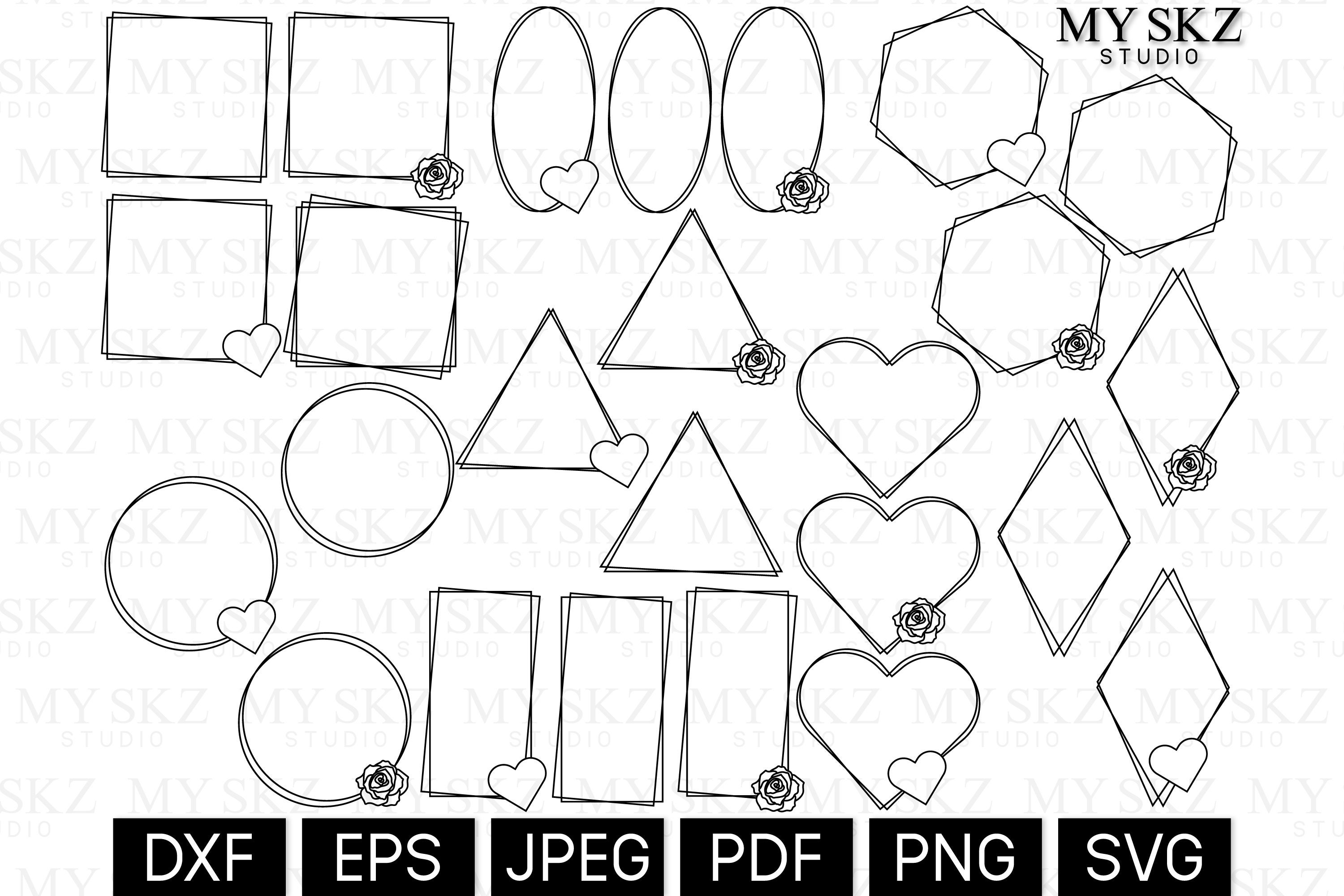 Frames Bundle Dxf Eps Jpeg Pdf Png Svg Instant Digital - Etsy