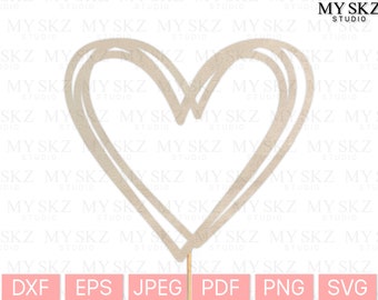 Half Birthday With Hearts Cake Topper Dxf, Eps, Jpeg, Pdf, Png, Svg ...